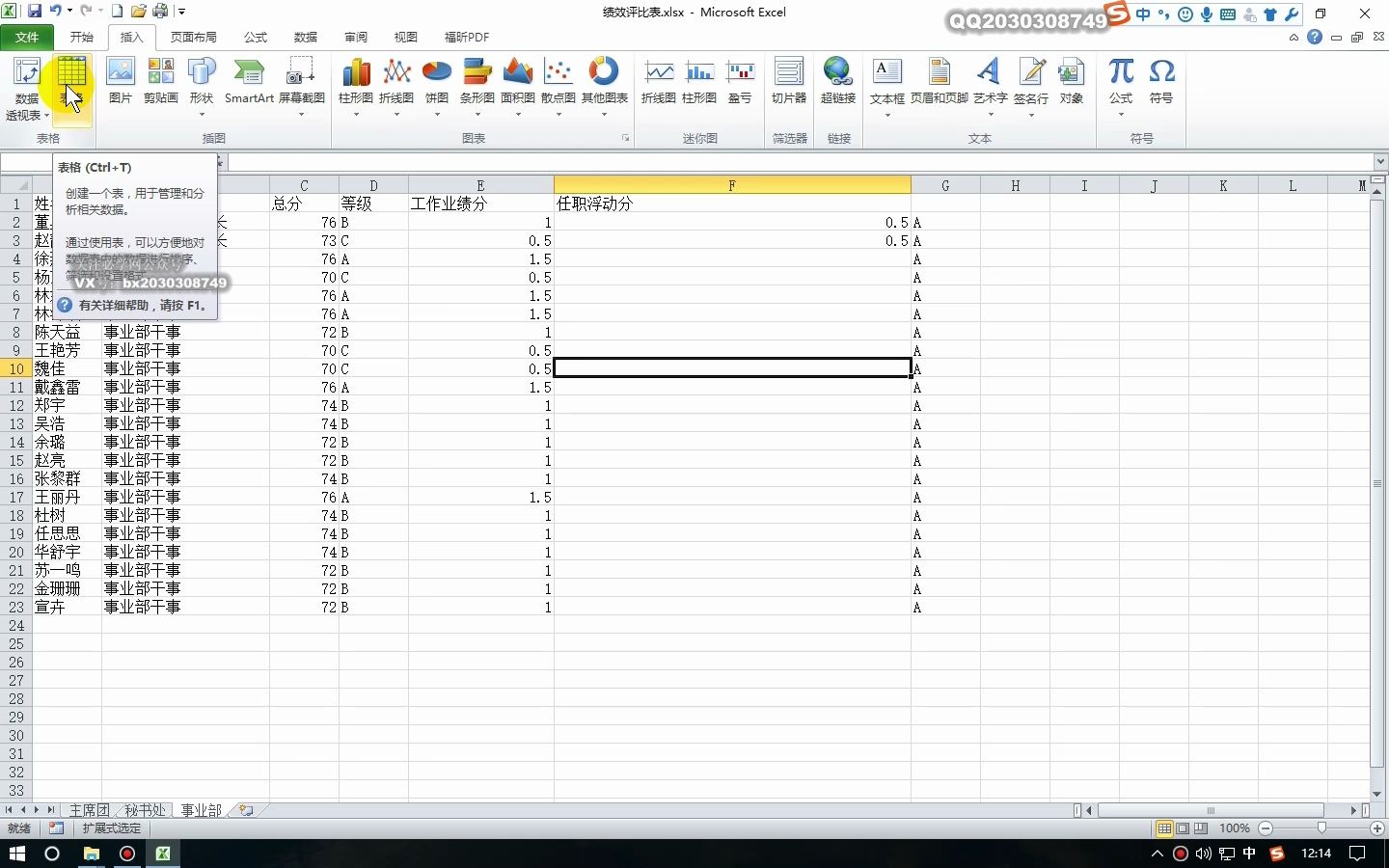 必学网EXCEL入门到精通视频教程27-插入表格