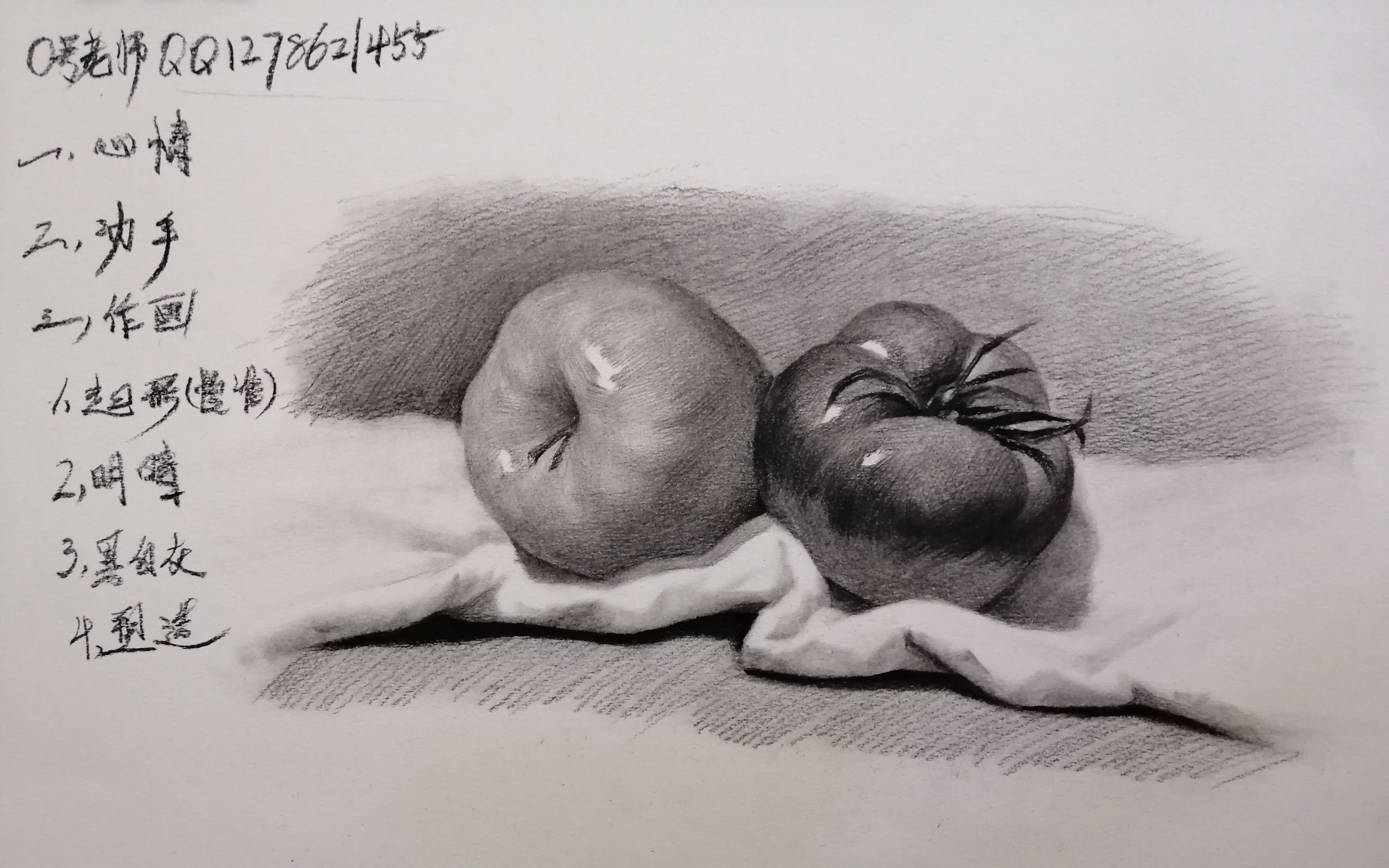 【零号素描法则】(零基础素描)高光最强表现手法,你会了吗?