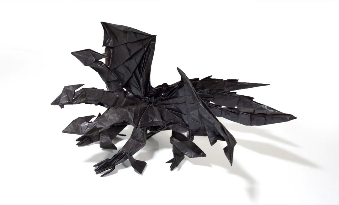 【Yoshimasa Tsuruta】三头龙折纸教程 三頭龍 Origami 3-Heads Dragon