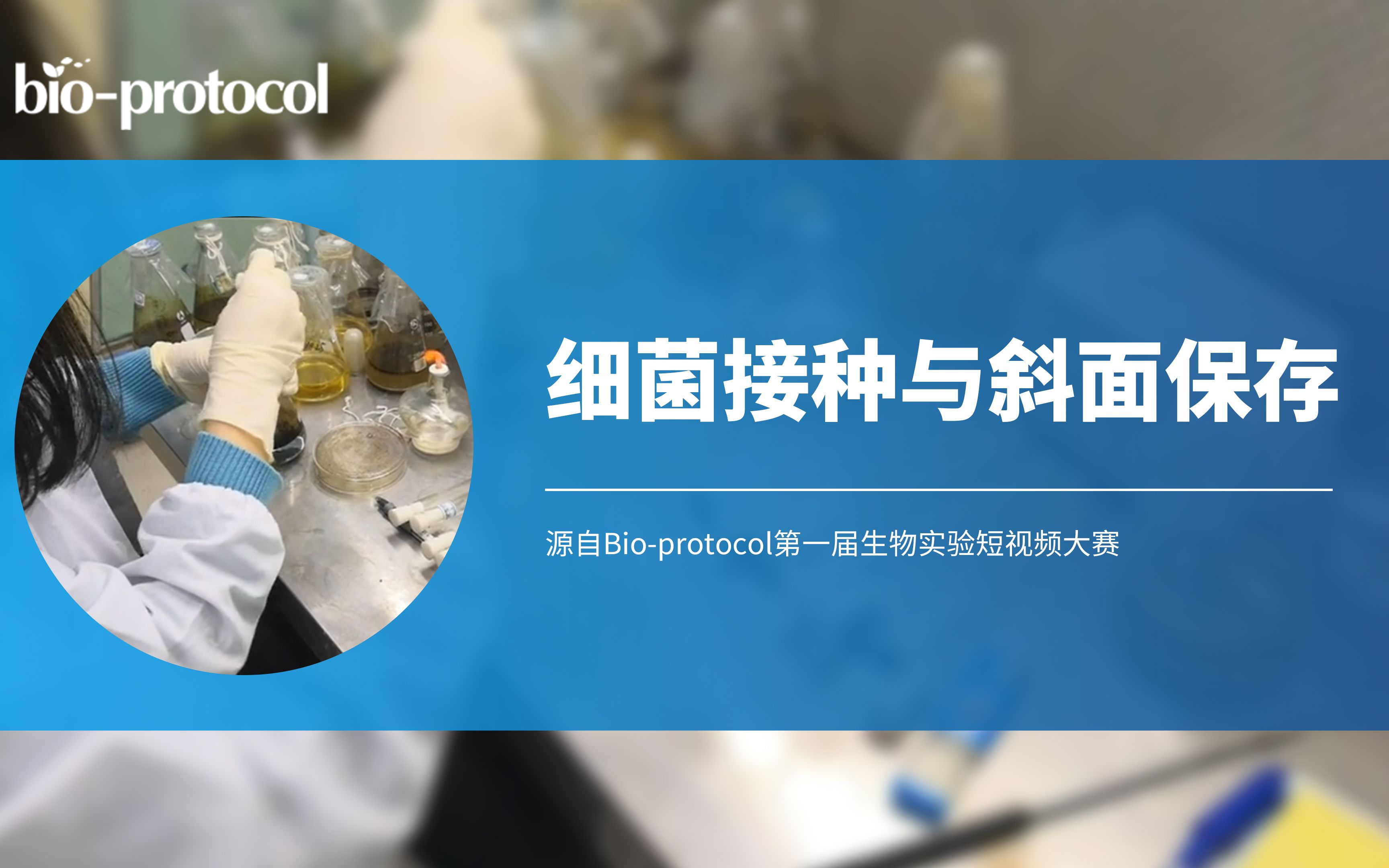【短视频大赛】细菌的接种与斜面保存