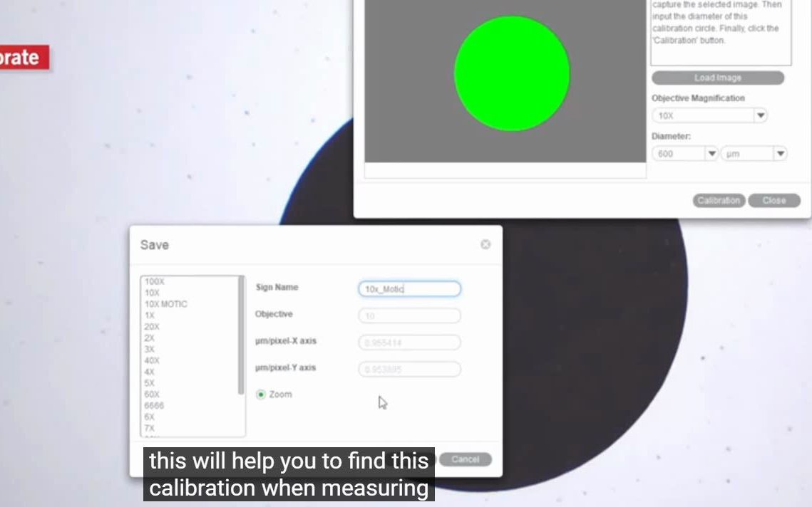 Motic显微镜拍照软件MOTIC Images Plus 3.0版图像校准教程