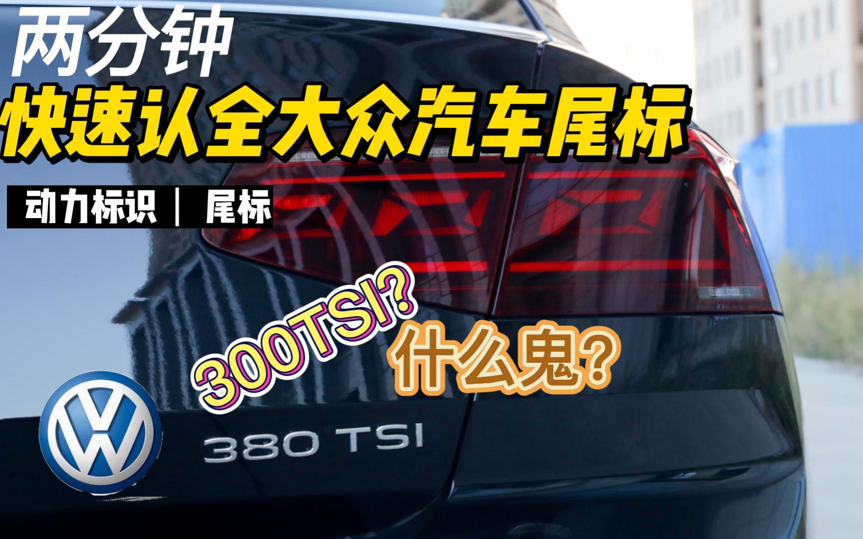 300TSI什么鬼?两分钟带你认全大众汽车所有尾标 动力标识