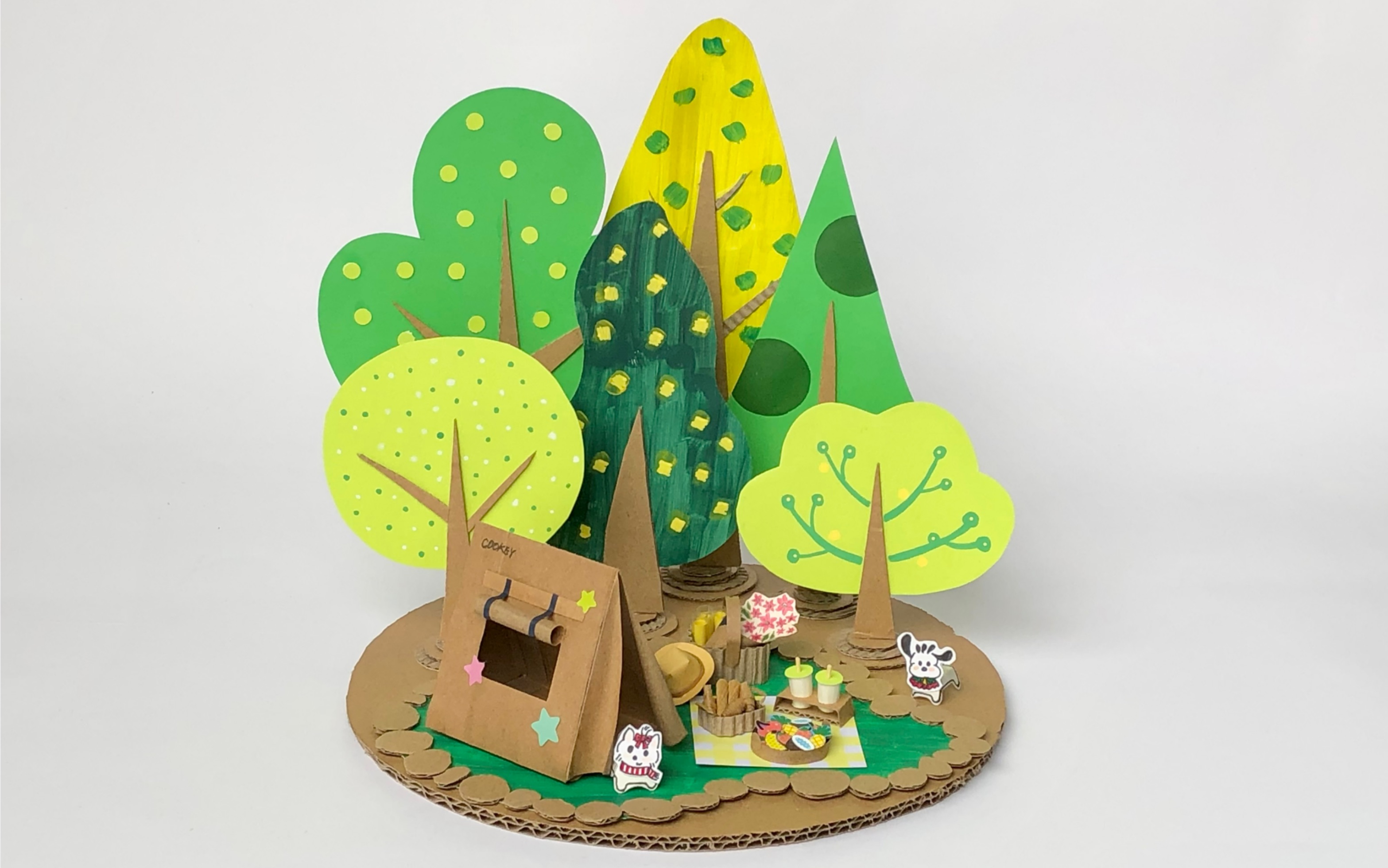 植树节亲子手工DIY|把春天带回家 春日野餐小场景 制作教程