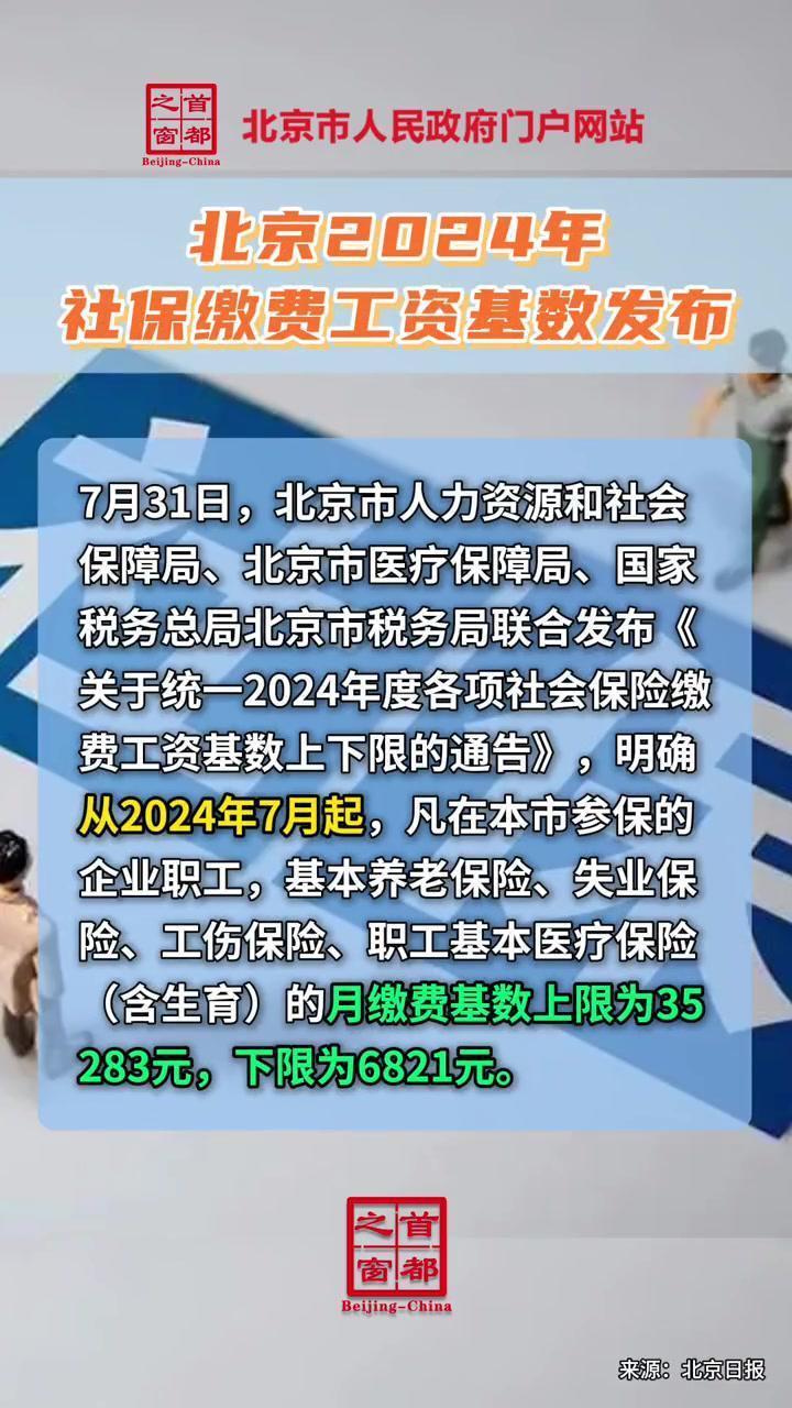 北京2024年社保缴费工资基数发布#北京2024年社保缴费工资基数发布...