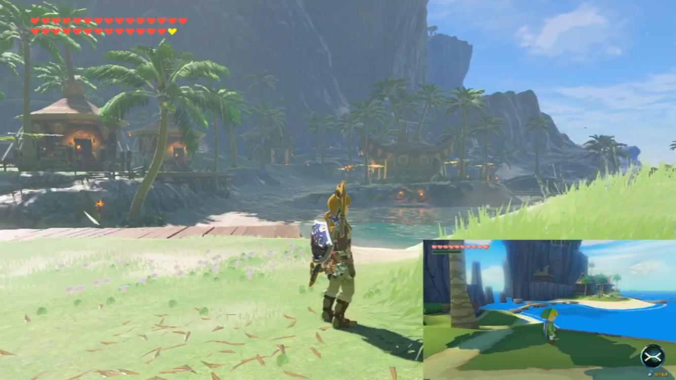 外媒竟然在《塞尔达传说旷野之息》中发现了风之杖新手村地图!难道...