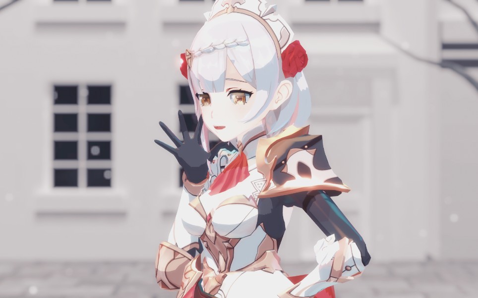 【原神/MMD/改模配布】诺艾尔【ポジティブパレード feat. 初音ミク】