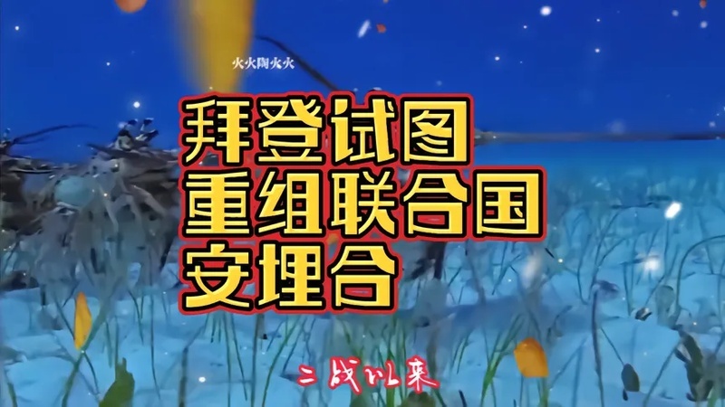 拜登试图重组联合国安理会