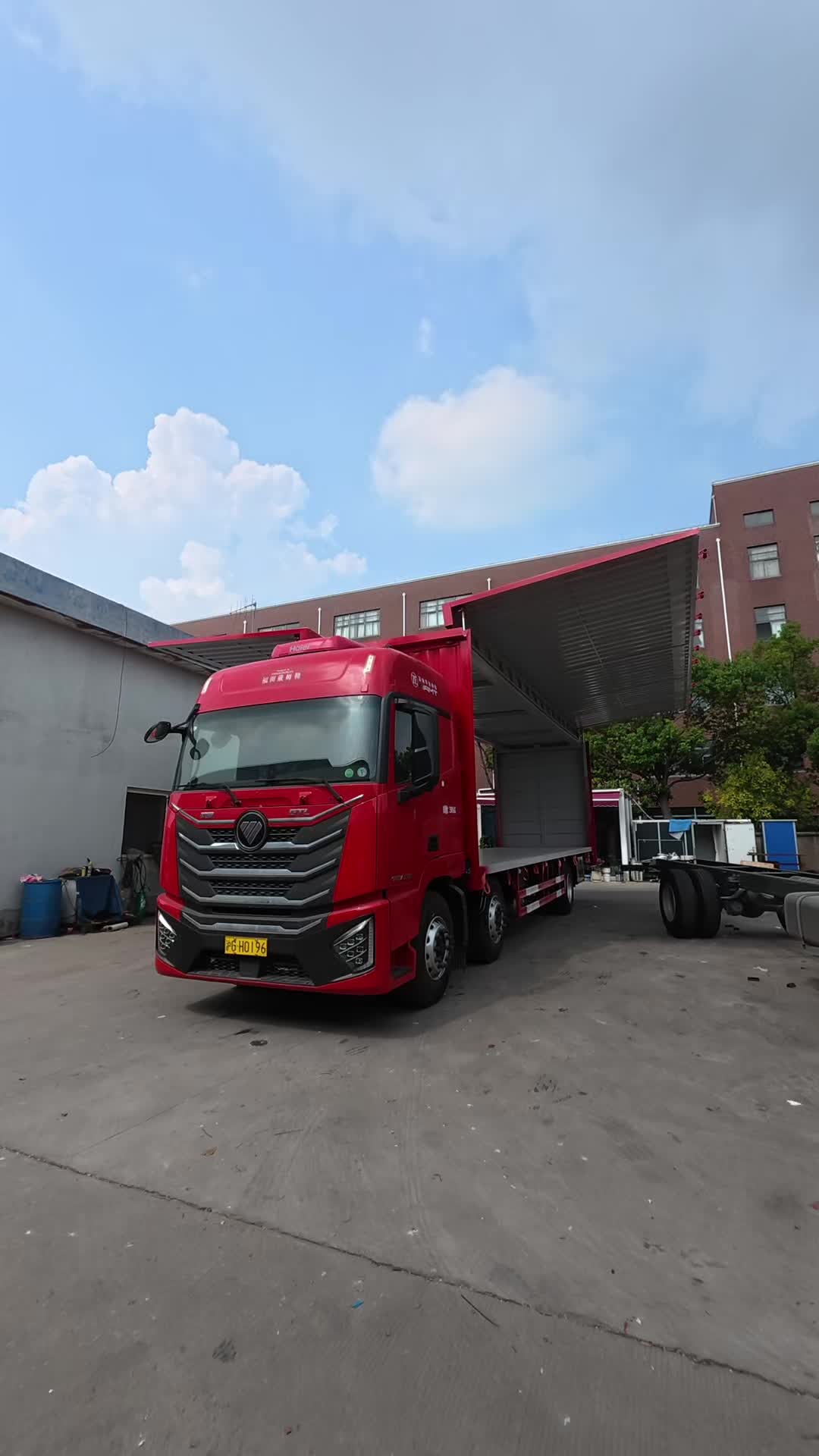 360度展示!这排面到位了#镇心车厢#飞翼车厢 #电动双飞翼车厢