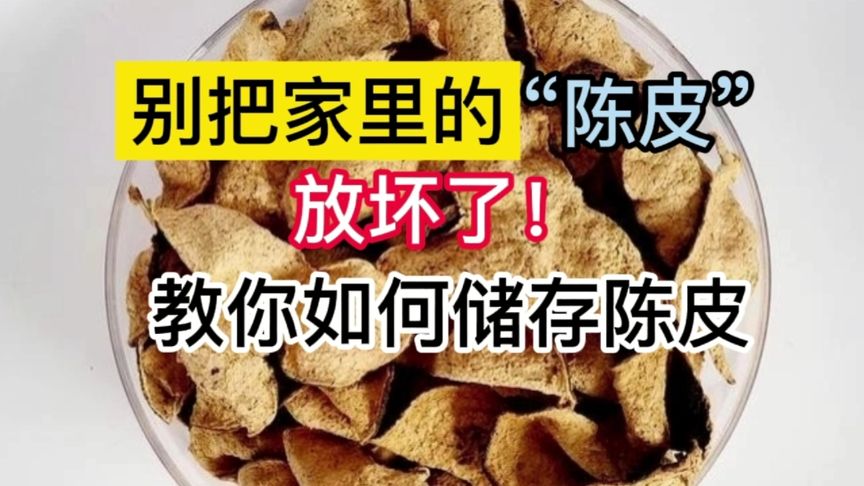 你家里有陈皮吗?别把陈皮放坏了,教你如何正确储存陈皮