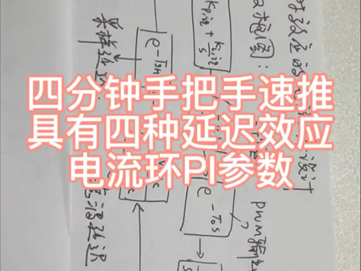 具有计算延时、PWM输出延时、滤波延时和采样延时的电流环PI参数...