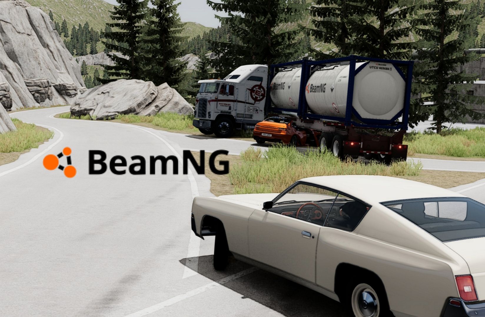 BeamNG交通事故合集#28 卡车事故特辑_游戏热门视频