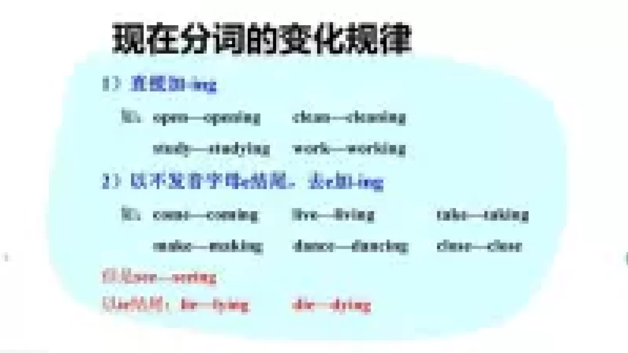 语法 现在进行时讲解