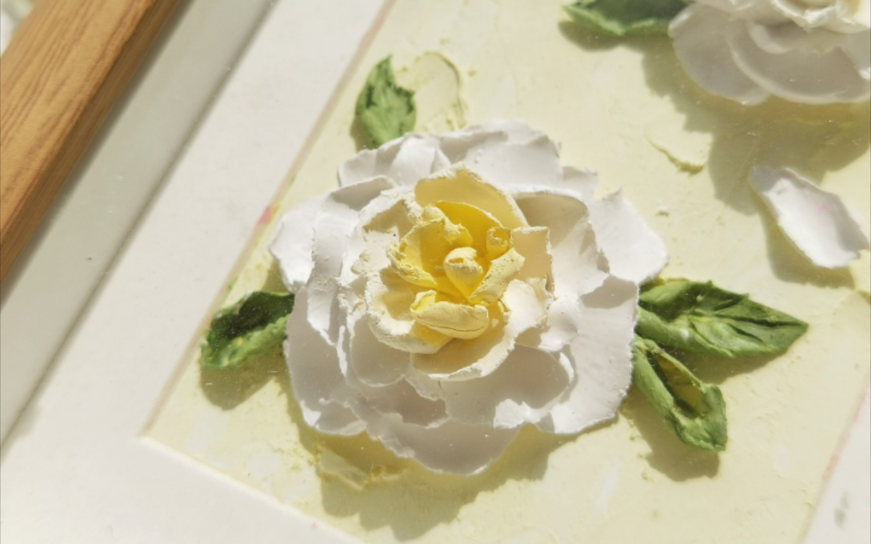 油画棒教程|立体白色玫瑰ߌ�绘画教程