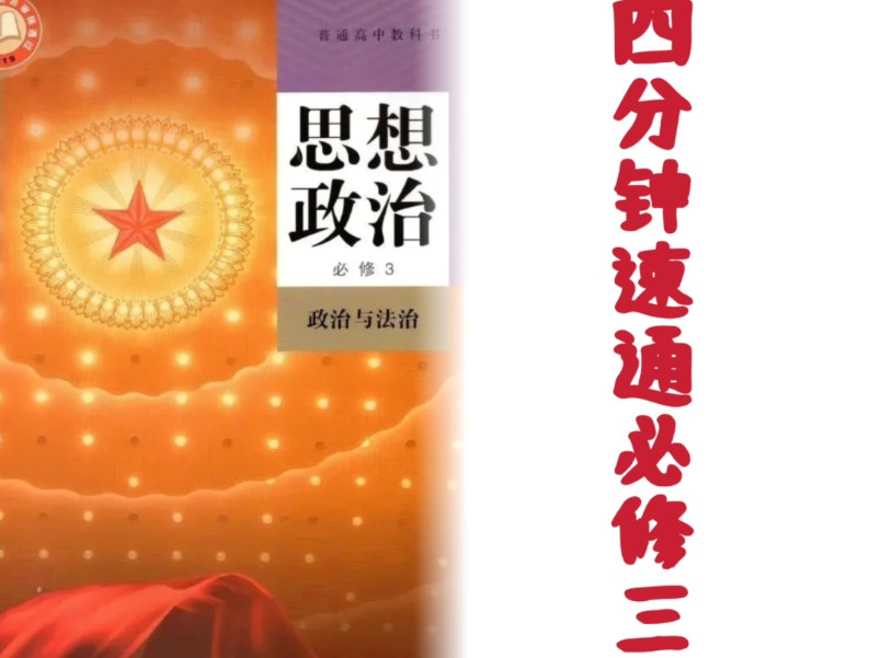 [高中政治]必修三《政治与法治》思维导图4分钟急速梳理