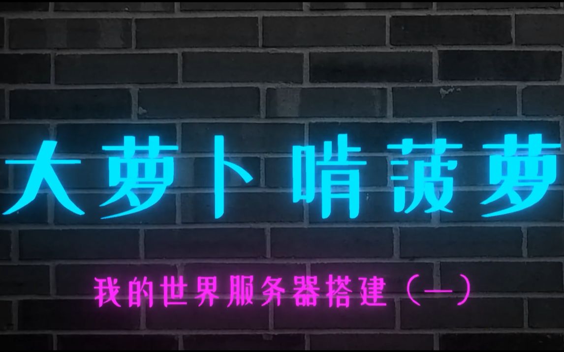 【我的世界】服务器搭建教学(一)网络