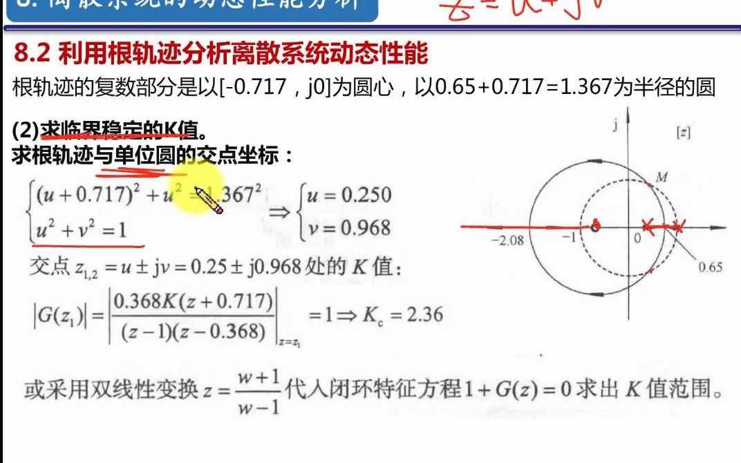 离散系统的动态性能分析:绘制根轨迹!