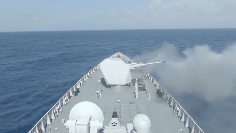 南海、黄海、东海!三大战区海军实战演练画面