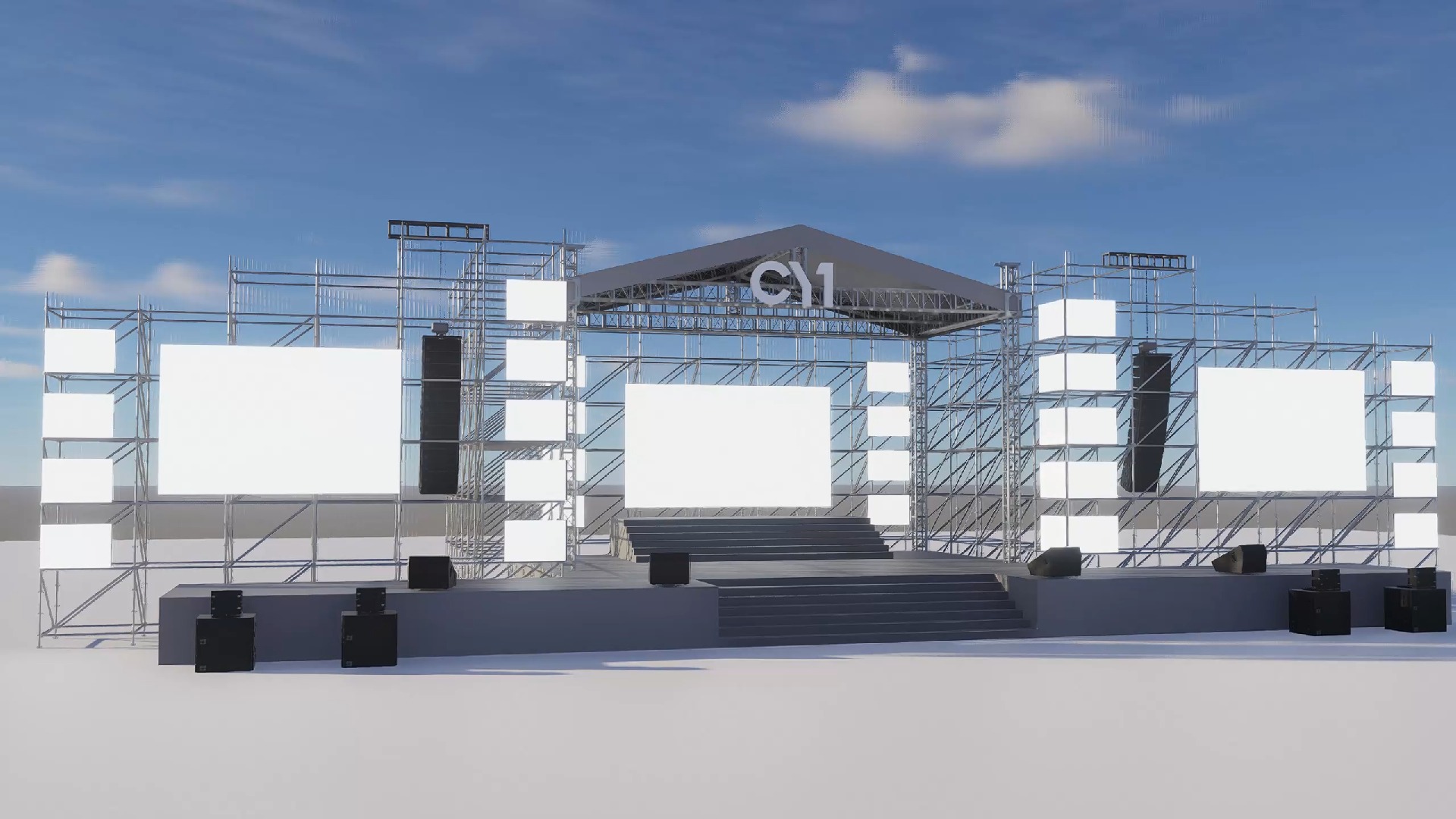 D5简单舞台生长动画