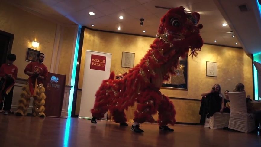 醒狮表演:狮子动作好帅气,看得我都想上去舞了