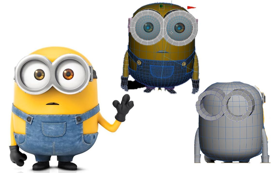 3Dmax卡通人物建模——影视级动画小黄人模型贴图+材质+渲染全...
