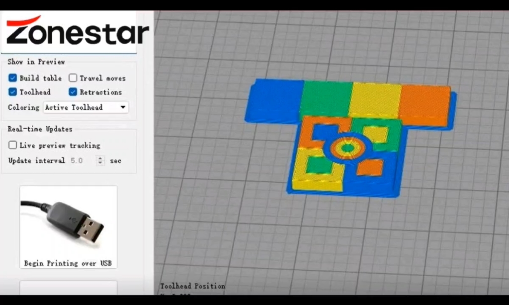 Zonestar Z9V5Pro Simplify3D 4色切片教程