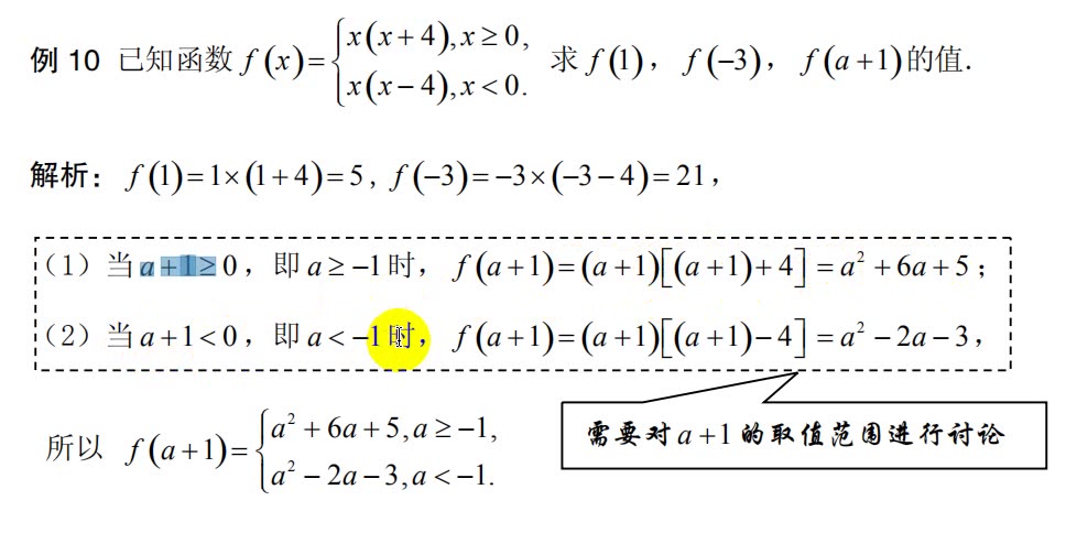 函数的表达式例1