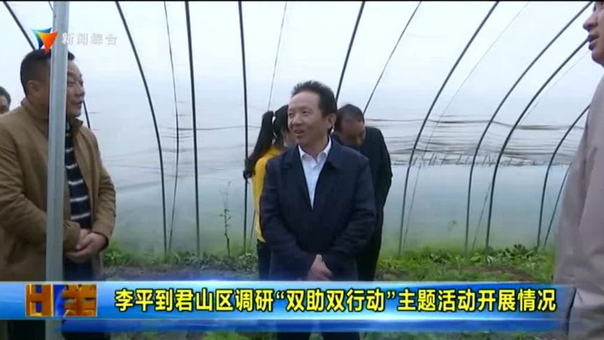李平到君山区调研“双助双行动”主题活动开展情况