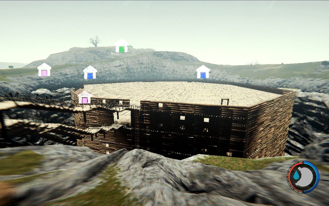 《森林(The Forest)》基建狂魔第三弹,天坑围屋,天坑里建摩天大楼是...