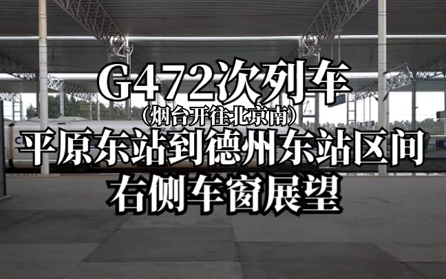 【中国铁路POV】G472次列车平原东站经由京沪石济联络线到德州东...