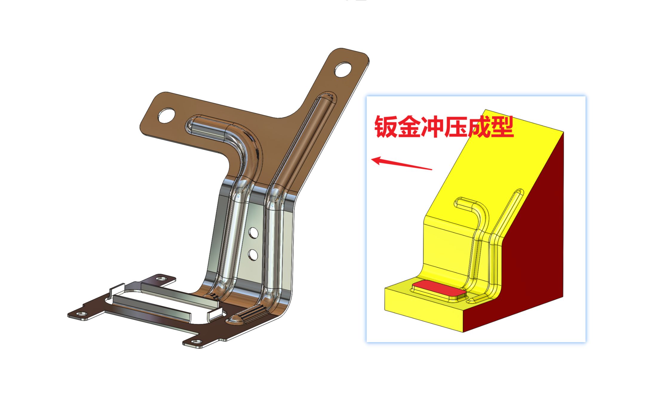 SOLIDWORKS建立成型工具,利用成型工具设计钣金。