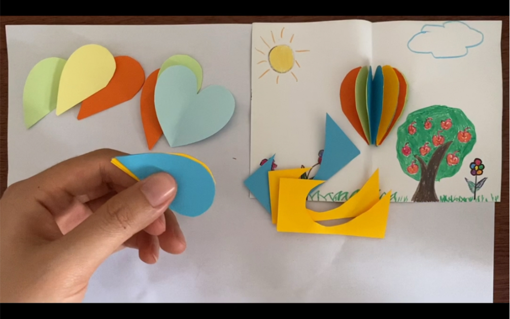 母亲节快乐爱心惊喜卡片制作幼儿手工Happy Mother's Day