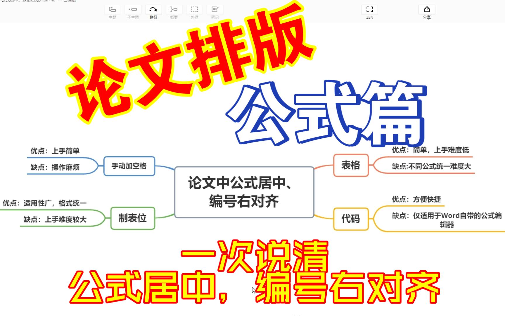 【论文排版】一次说清论文公式居中,编号右对齐格式 丹丹小技巧