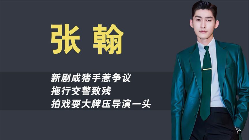 新剧咸猪手惹争议,拖行交警致残,拍戏耍大牌,张翰为何还不封杀