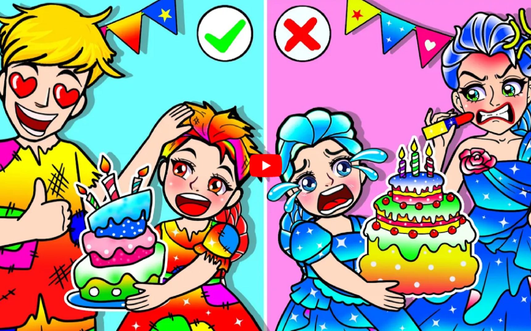 纸娃娃动画:父母照顾妹妹忽视了女孩,还搞砸生日会,结局太感人