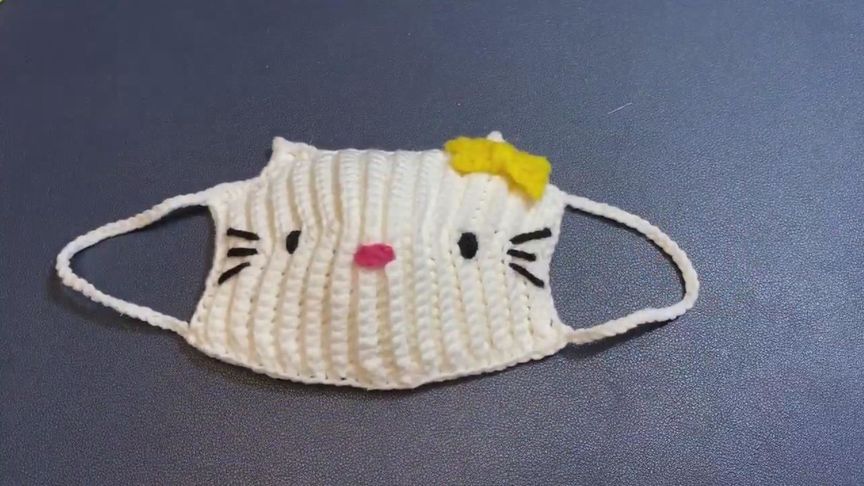 「钩针编织」可爱的卡通口罩!