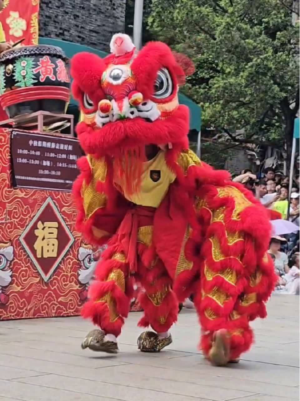 佛山黄飞鸿纪念馆☞舞狮表演#黄飞鸿之狮王争霸 #舞龙舞狮 #舞狮 #...