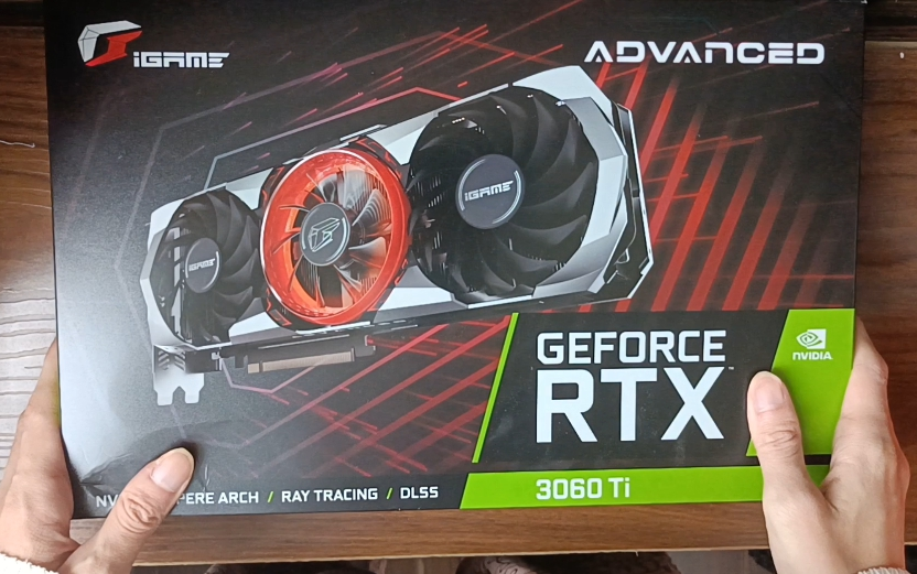 京东自营七彩虹3060ti ADOC显卡开箱与跑分录屏