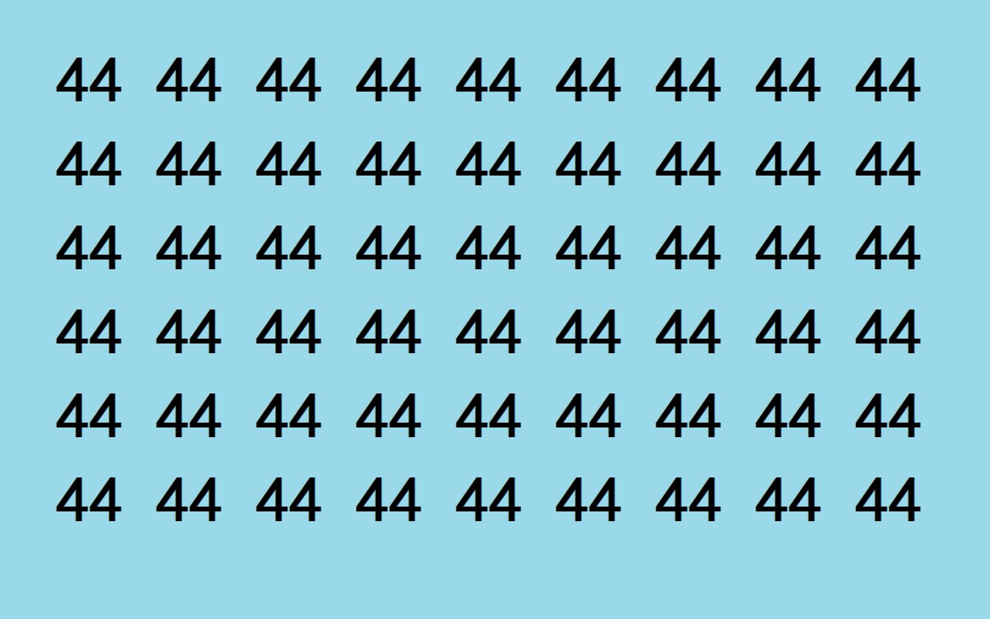 考眼力:从数字44中找4个4,4秒够吗?