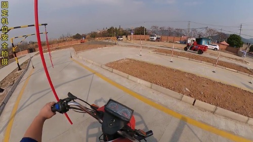 摩托车第一视角,考试全过程