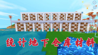 迷你世界:豆豆小师弟单人生存 第148集 地下仓库搞起,统计材料和数量