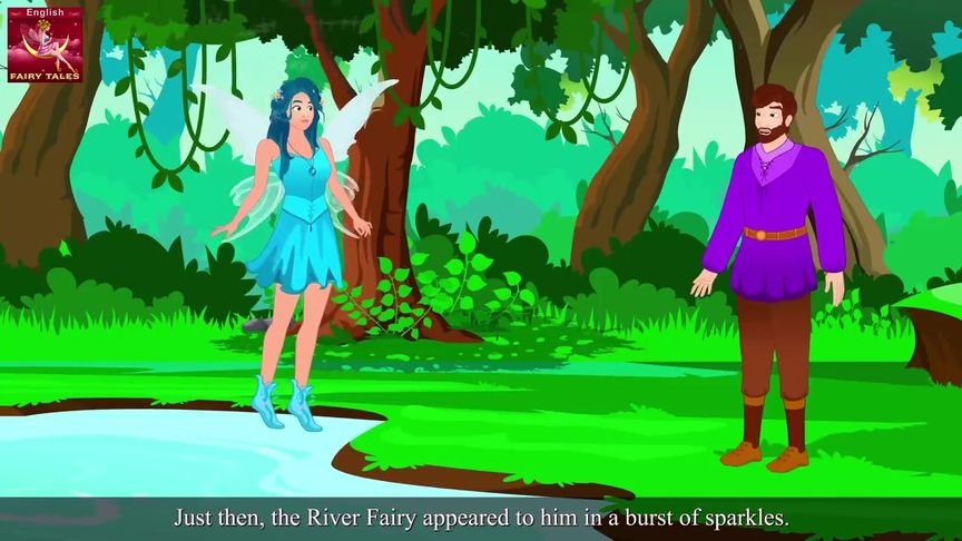 英语睡前故事-诚实的樵夫The Honest Woodcutter Story