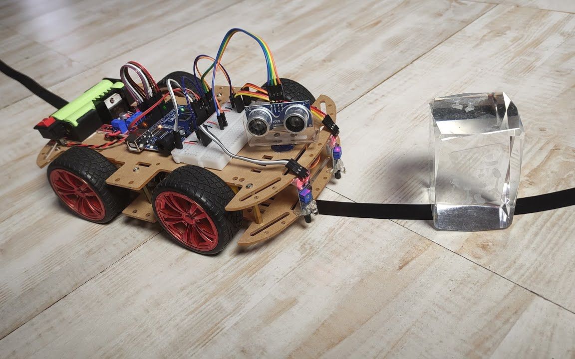 如何用Arduino和L298N制作避障机器人巡线小车