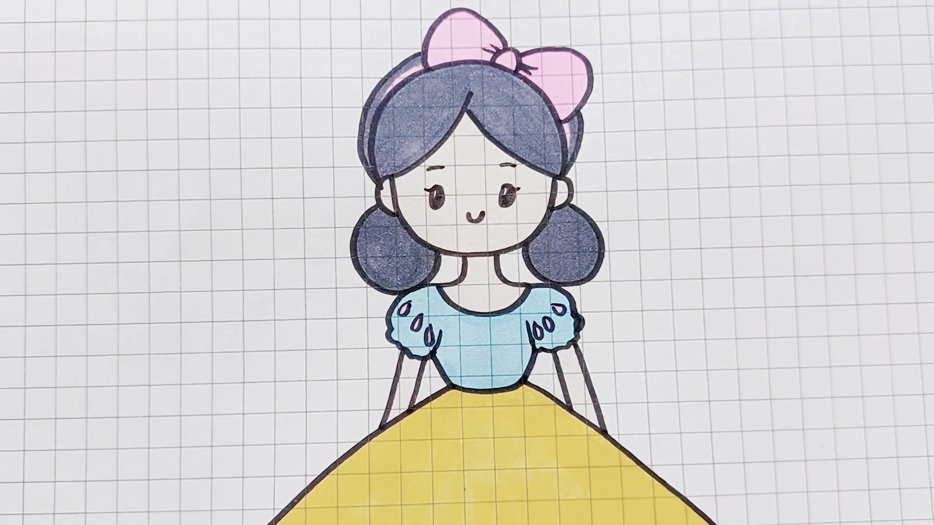小公主简笔画,让我们一起画吧