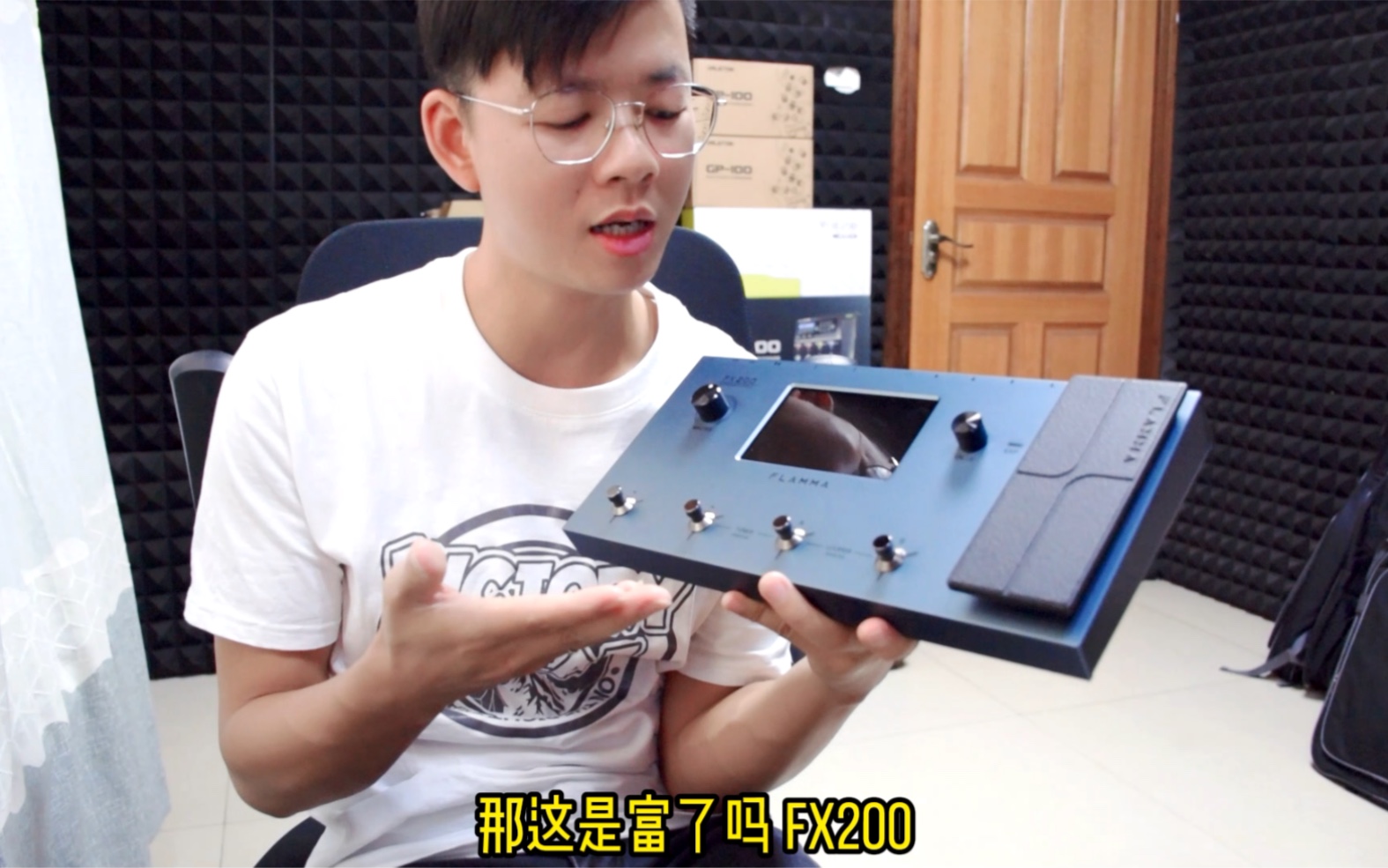 Flamma fx200 中文效果器 5寸触摸屏操控 新手老铁的福音 支持otg手机...