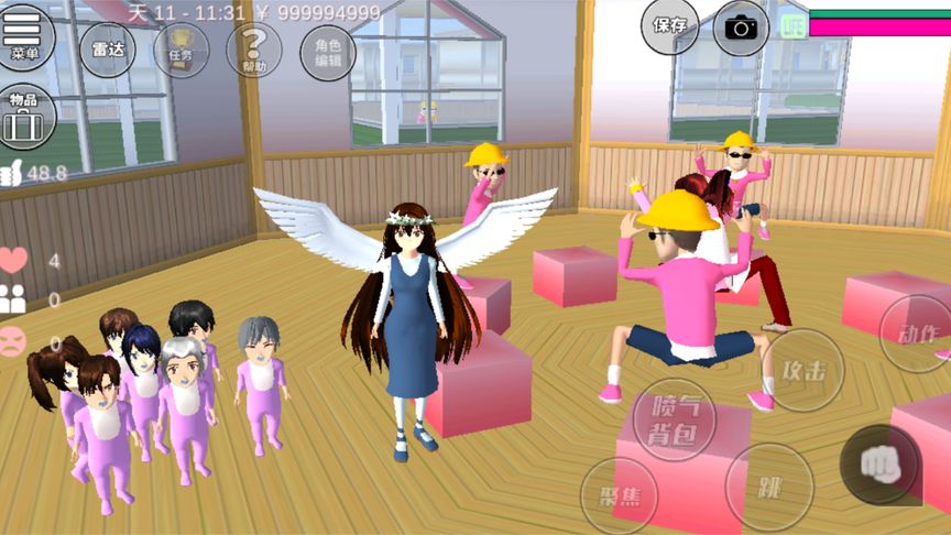 樱花校园模拟器:小夕来幼儿园带小班的学生,都是才刚学会走路的