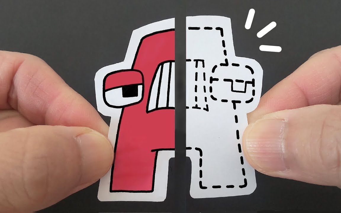 卡通字母字母A的创意纸动画教程来了,只需要纸板和蜡笔!