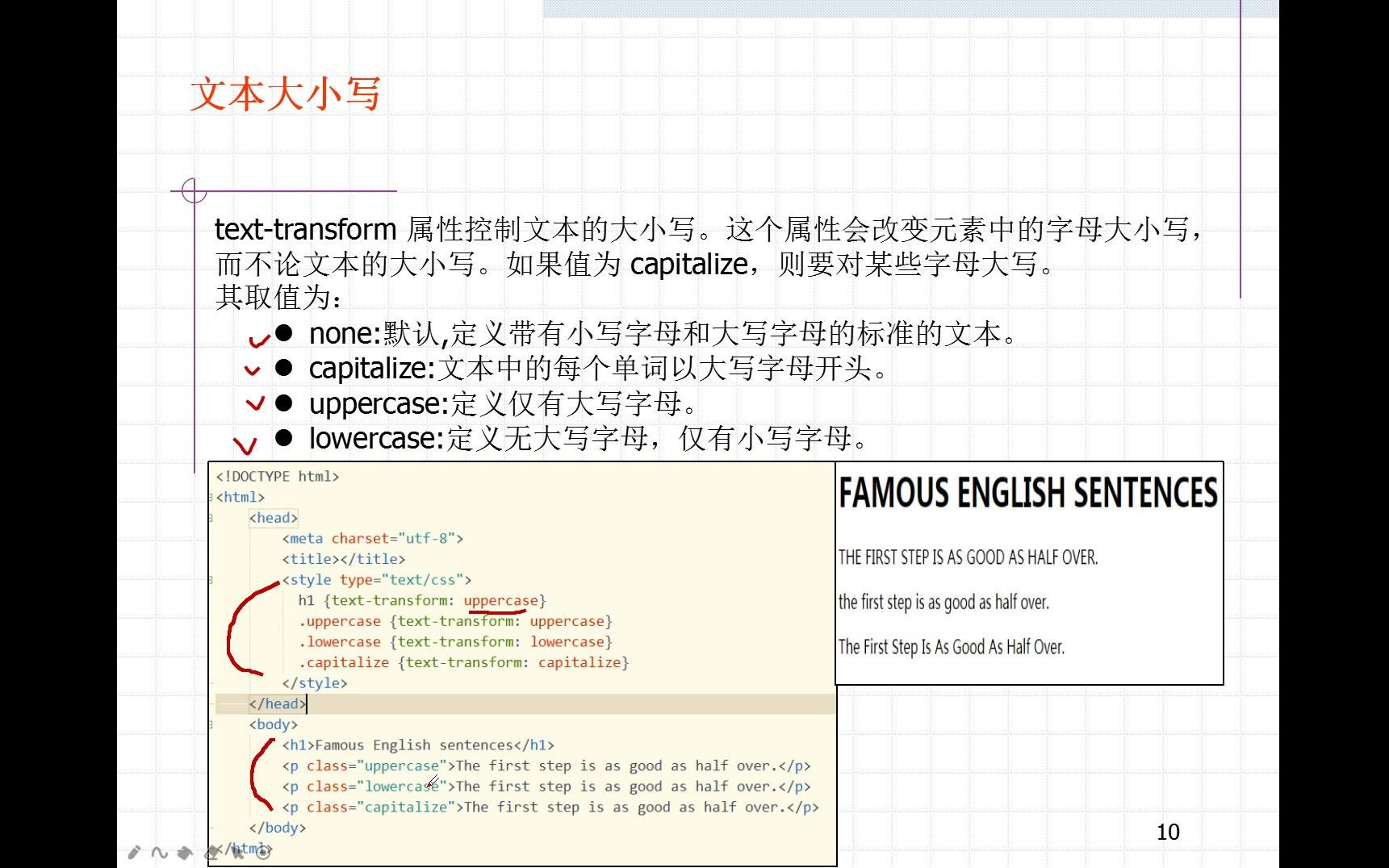 CSS3属性--文本属性--控制文本大小写(text-transform)|空白处理(white-...
