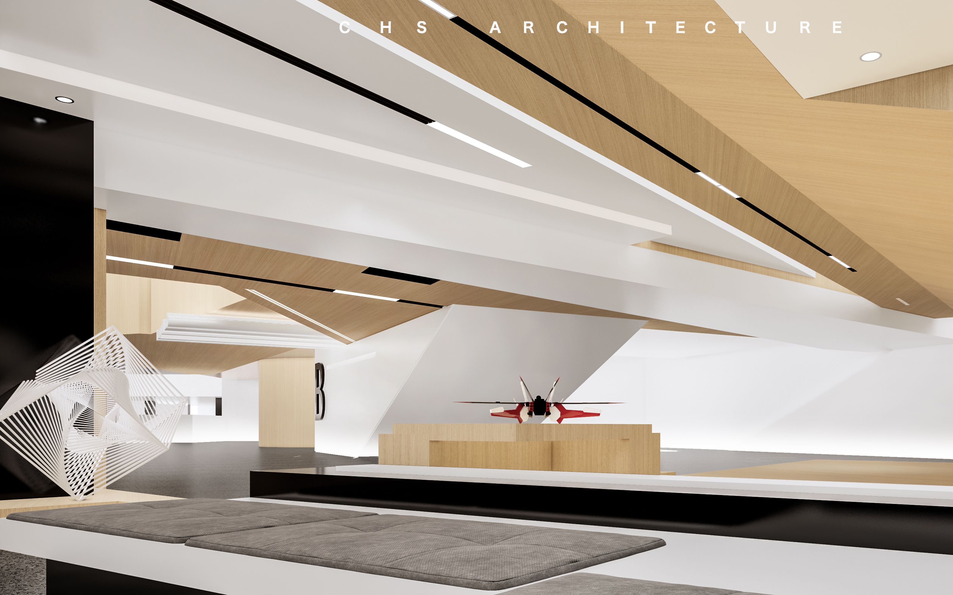 优秀室内设计作品/折线设计美学/图书馆概念方案设计/CHS ...