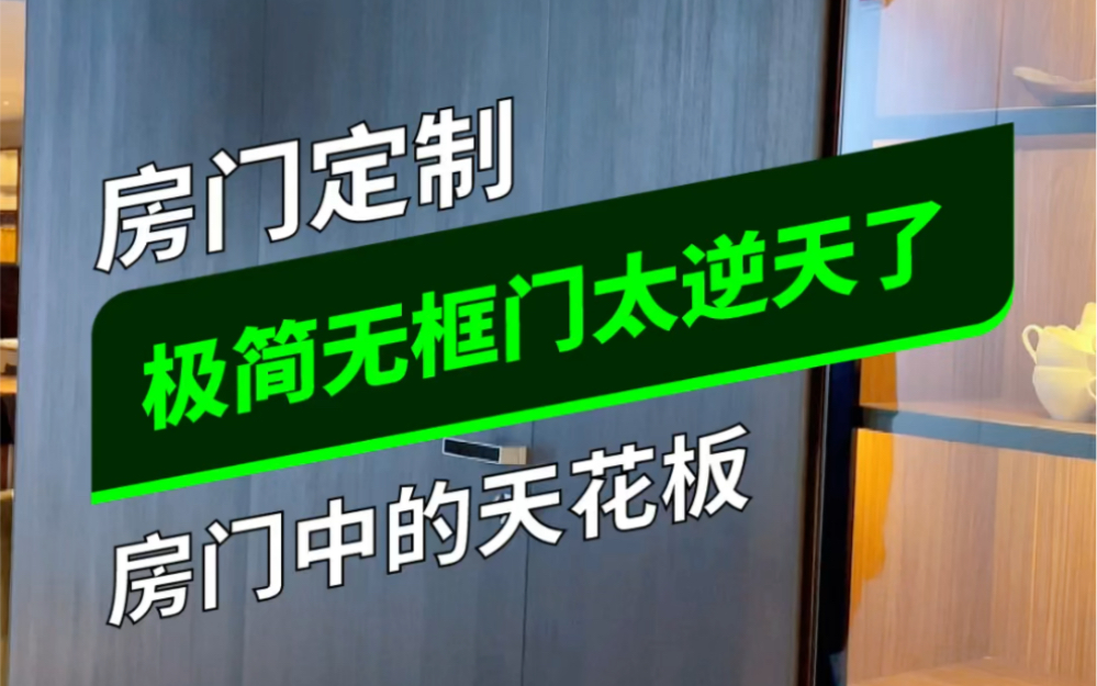 房门中的天花板,极简无框门