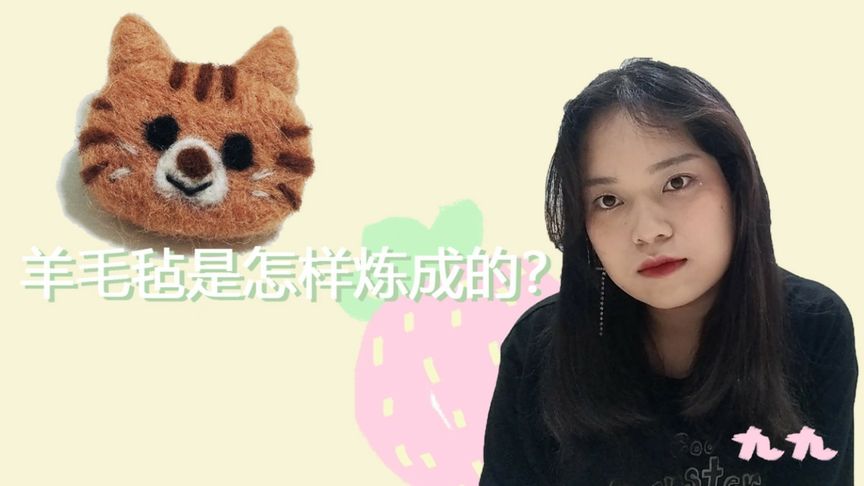 花费一个多小时做羊毛毡,从几条羊毛到一个摆件,羊毛毡的一生